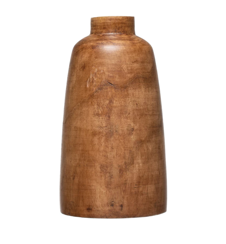Walnut Wood Vase – Leyland Blue