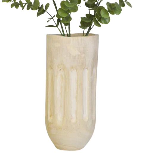 Lune Wood Vase – Leyland Blue